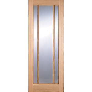 Internal Oak Veneer Door Glazed 3 Panel – Doors Southampton